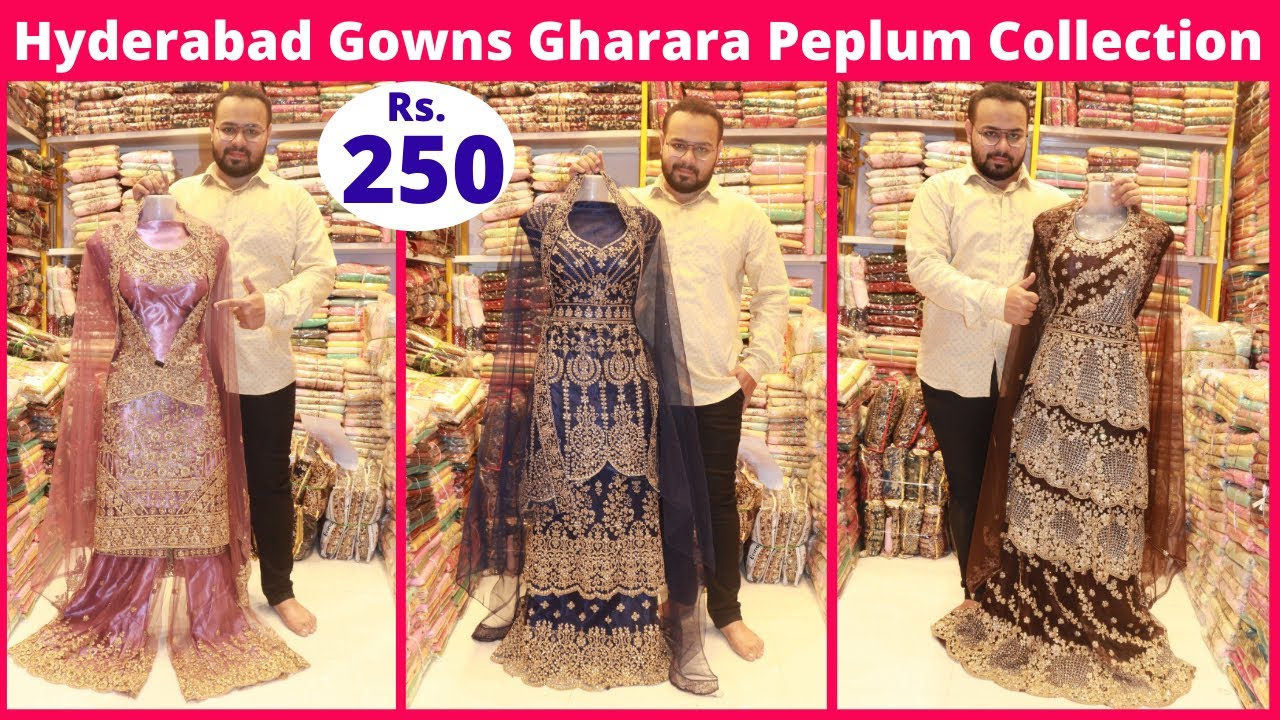 Bridal Gowns Ghara Peplum And Heavy Work Dress Materials Wholesale ...