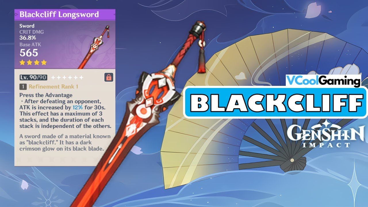 Ascend and Enhance Blackcliff Longsword - Genshin Impact - YouTube