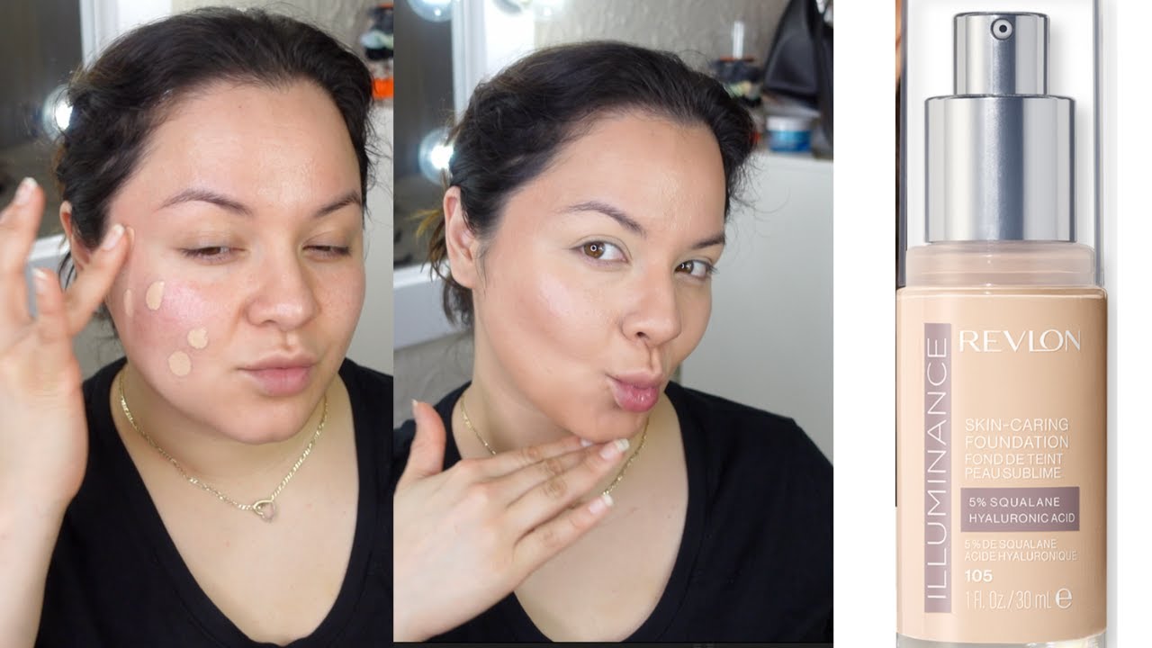 Probando La Nueva Base De Revlon Illuminance Skin Caring Foundation Youtube