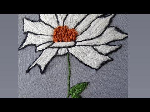 Hand embroidery flower design/easy hand embroidery /Susmi's Handiworks - YouTube