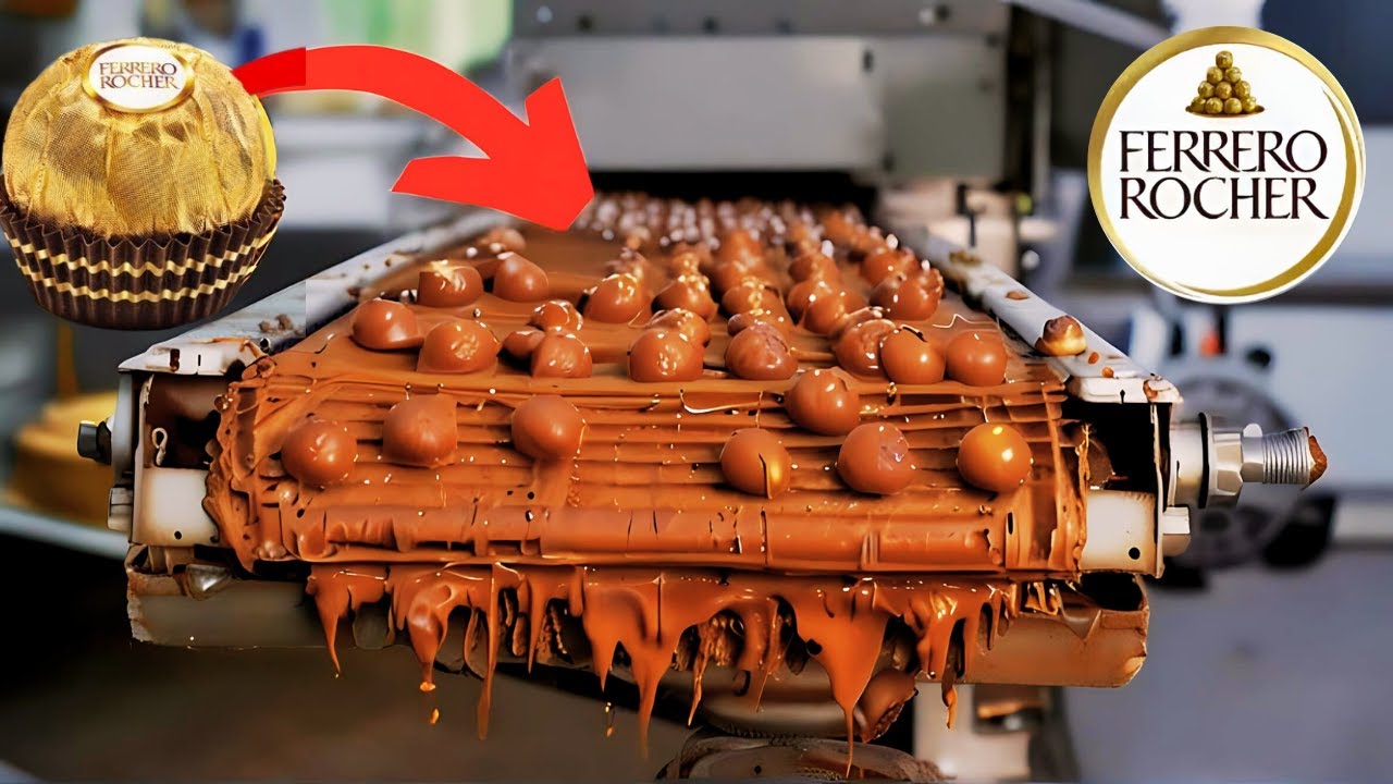 Cómo se elaboran los FERRERO ROCHER - Proceso Industrial - YouTube