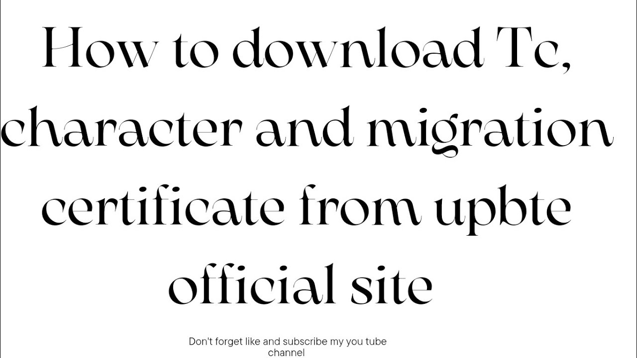 how to download online certificate from upbte official site. - YouTube