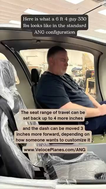 Here is what a 6 ft 4 guy 330 lbs looks like in the standard ANG ...
