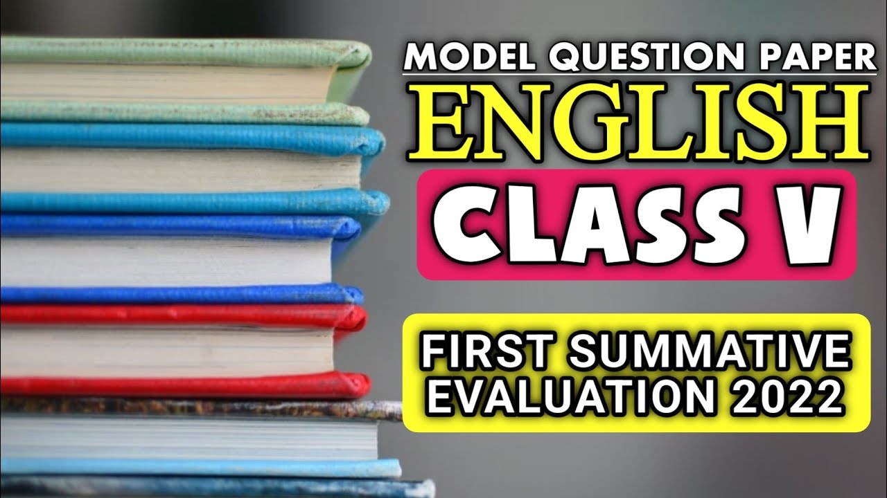 class 5 | English Model question paper | 1st summative evaluation ...