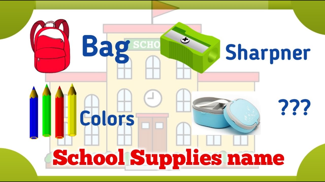 Things in Classroom. School supplies name for kids. - YouTube