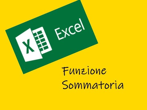 Excel funzione "Sommatoria" - YouTube