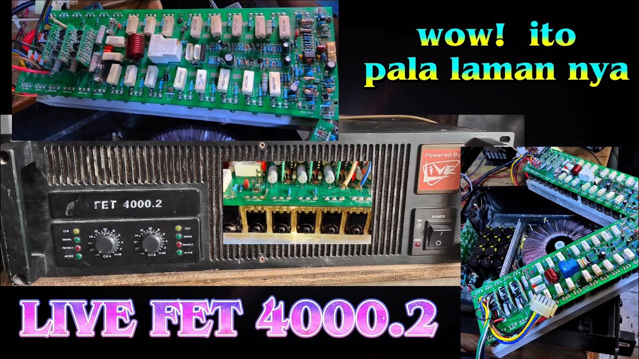 LIVE FET 4000.2 | POWER AMPLIFIER | INSIDE AND REVIEW | REPAIR - YouTube