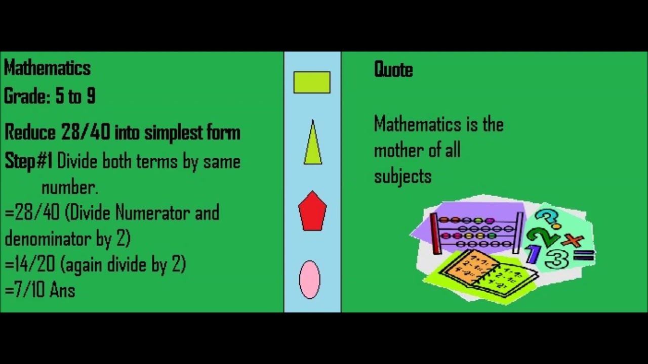 Reduce the following question in simplest form(Mathematics)(Perhaako ...