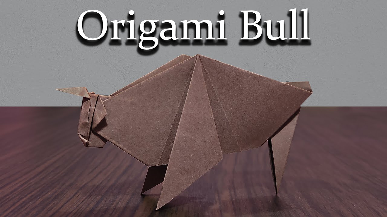 Easy Origami Bull - Simple Paper Folding for Beginners! - YouTube