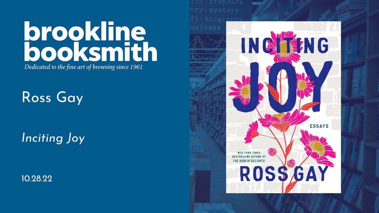 Live at Brookline Booksmith: Ross Gay: Inciting Joy: Essays - YouTube