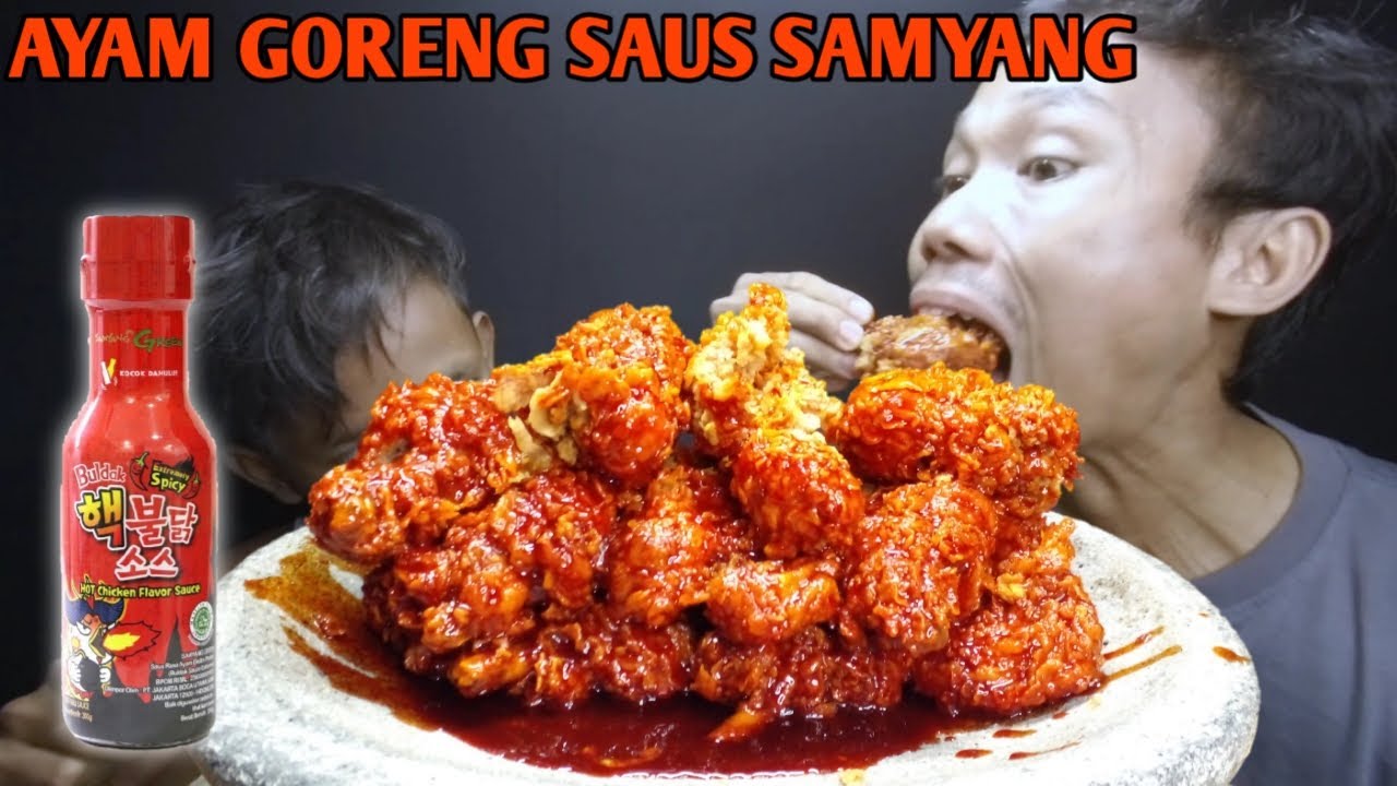 MUKBANG AYAM KENTUCKY SAOS SAMYANG NUCLEAR 2× SPICY!! - YouTube
