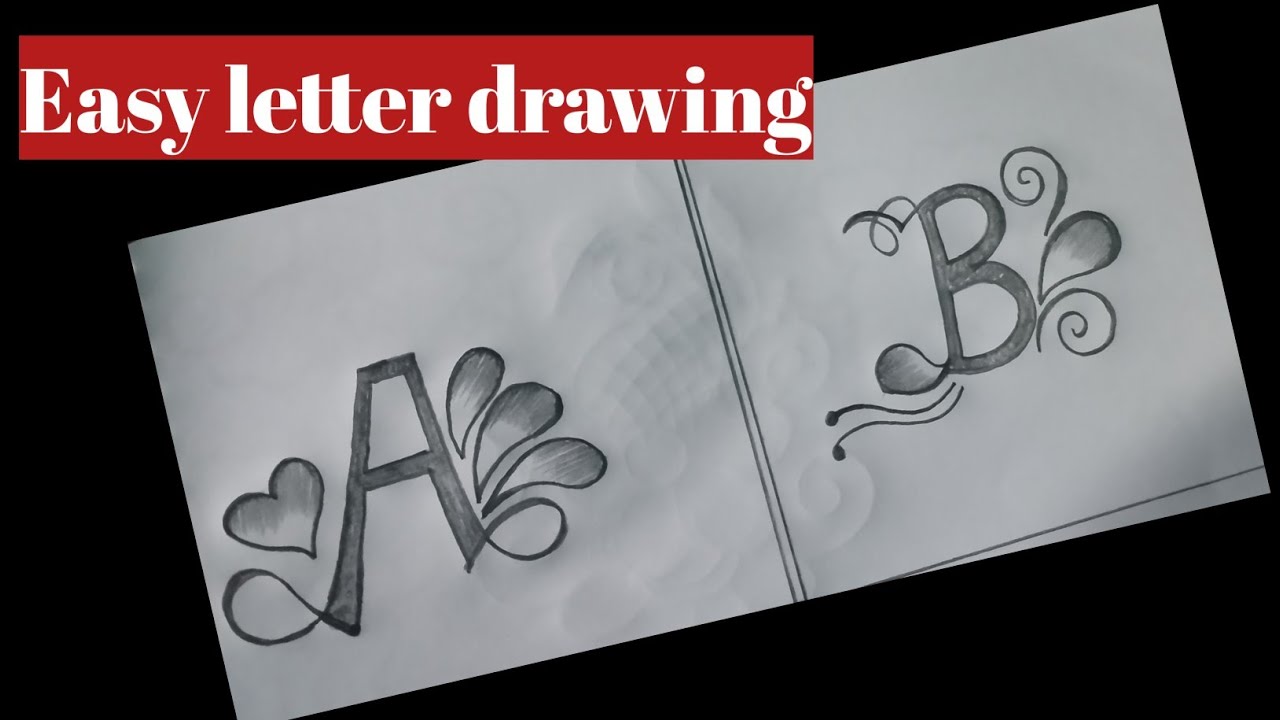 How to make A letter tatto design with pencil|| easy tatto drawing by ...