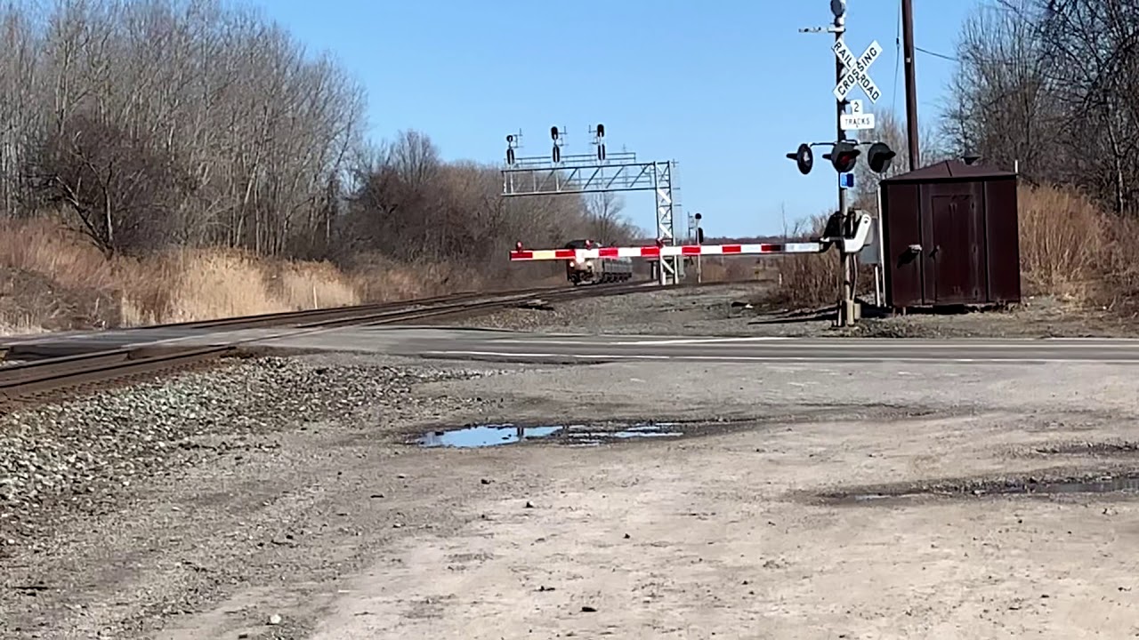 Amtrak 63 Maple Leaf westbound at Attridge Rd. 3-15-2020 - YouTube