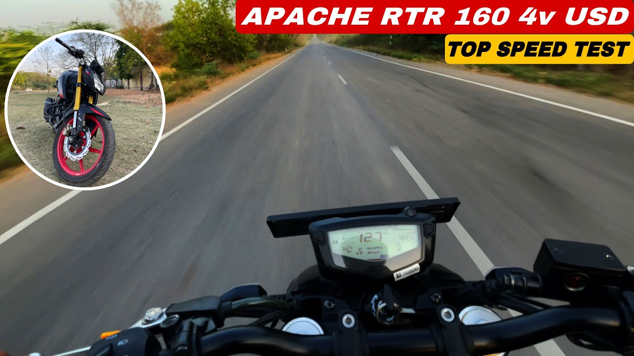 Apache RTR 160 4v USD TOP SPEED TEST | Apache rtr 160 4v top speed ...