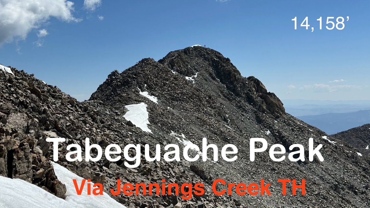 14er Tabeguache Peak via West Ridge RT from Jennings Creek TH, San ...