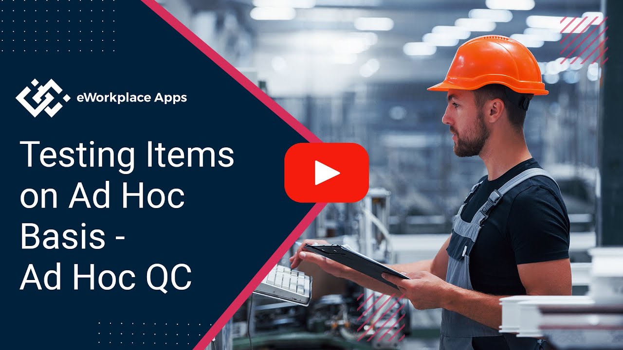 Testing Items on Ad Hoc Basis - Ad Hoc QC - YouTube