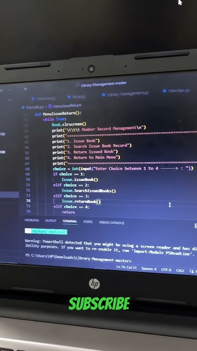 book record management in python #codingtime #python #codinglife #programming #codinglove # ...
