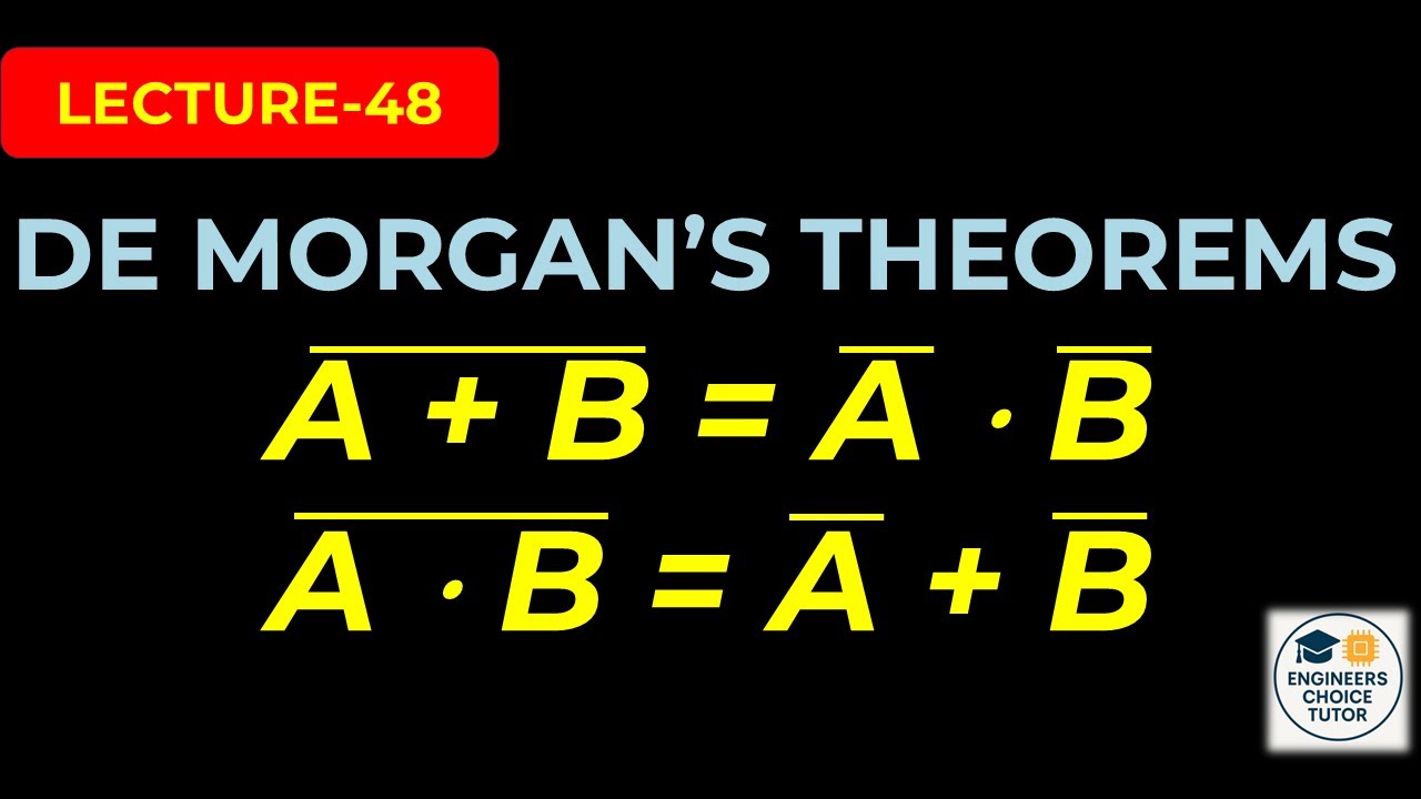 De Morgan’s Theorems in Boolean Algebra | Digital System Design ...