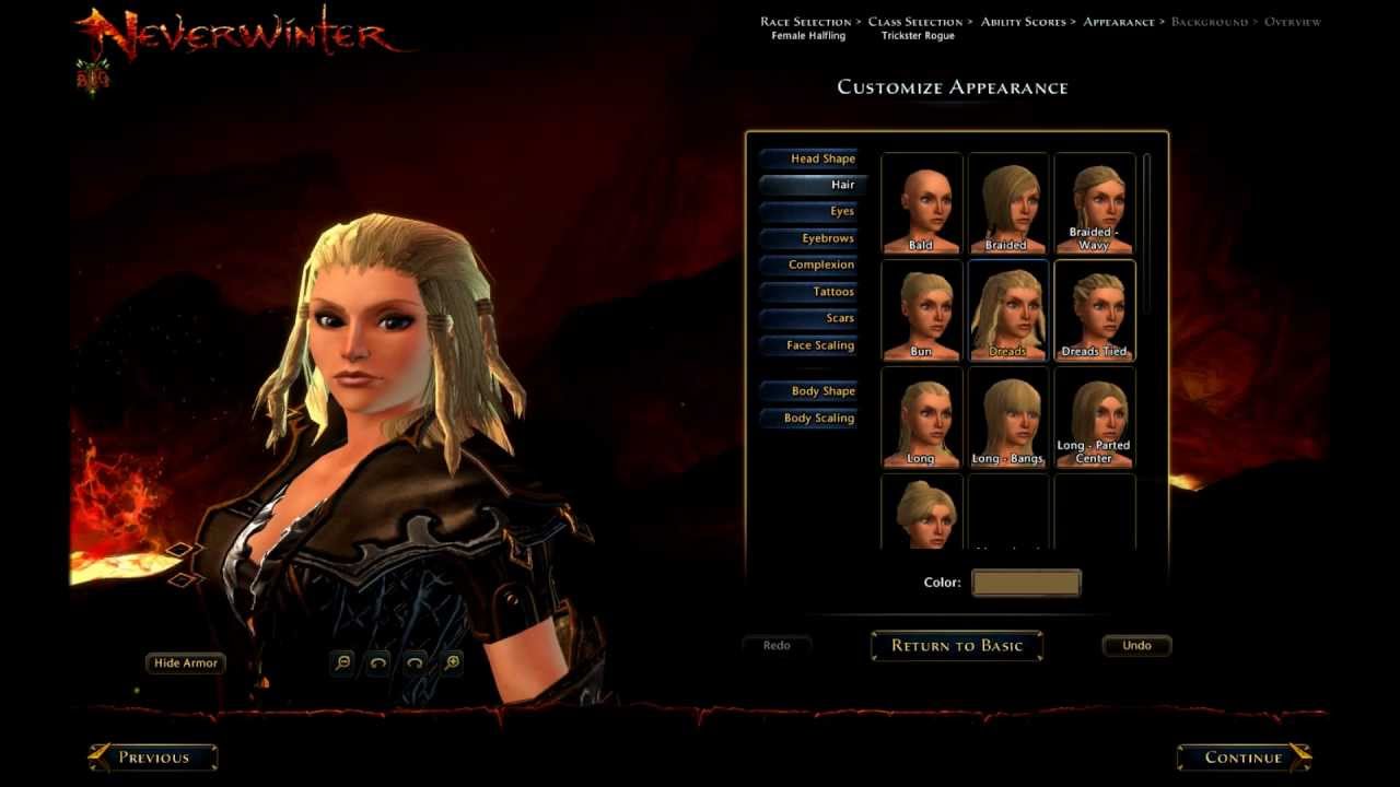 Neverwinter Female Halfing Customization - YouTube