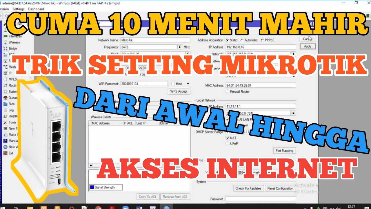 Cara Setting Mikrotik Dari Awal Dengan Winbox Untuk Pemula Youtube