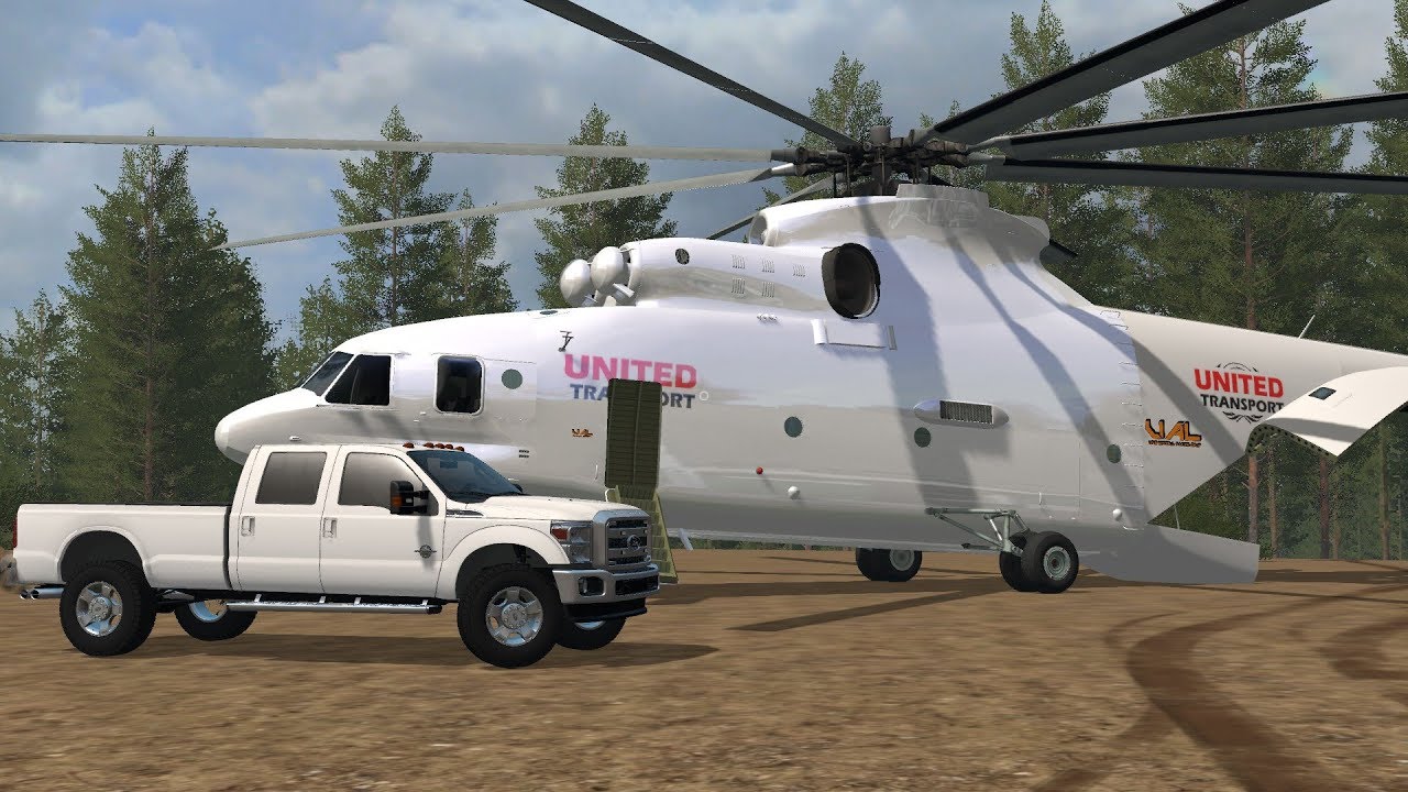 Farming simulator 17 Transport helicopter from lambo mods.com - YouTube