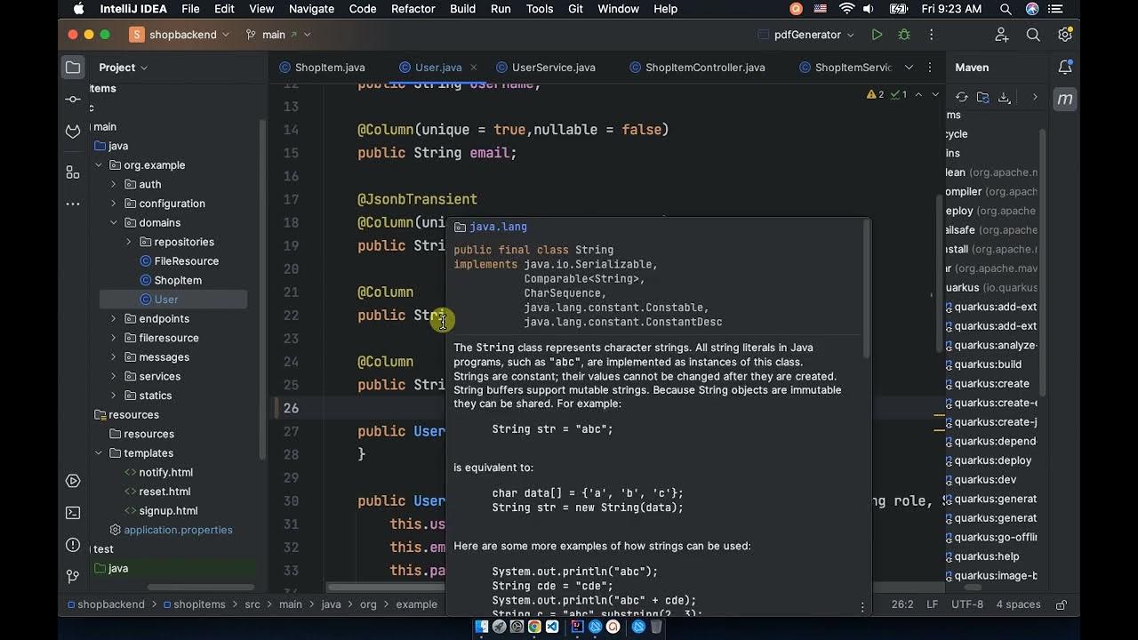 ecomerce app in java quarkus and hybernate panache part one - YouTube