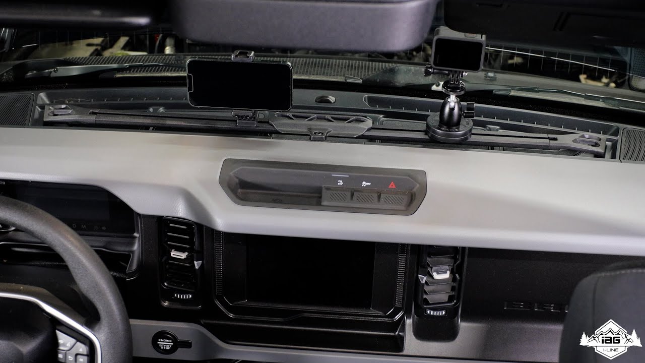 IAG I-Line Full Length Dash Mount Rail System 2021+ Ford Bronco - YouTube