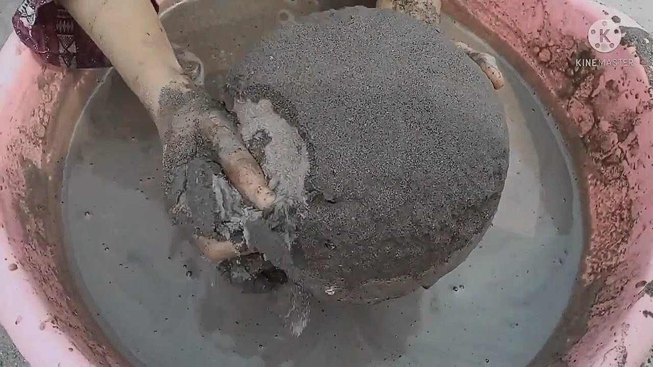 Soft and silky smooth pure sand huge bowls water 💦 crumbling and ...