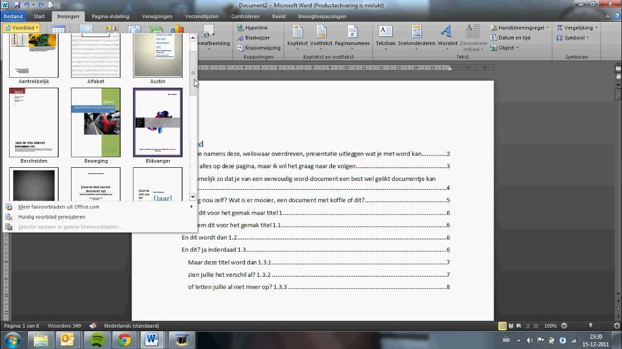voorblad invoegen - YouTube