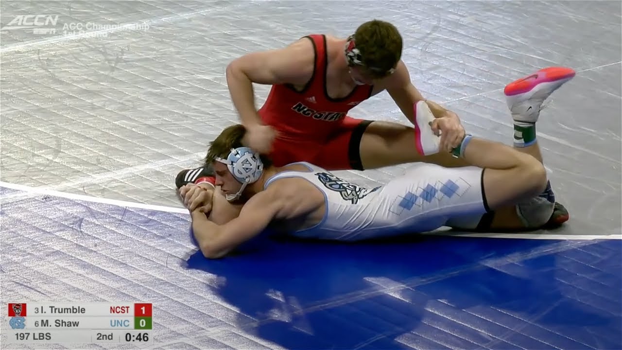 ACC 197lbs Isaac Trumble (NC State) vs Max Shaw (North Carolina) - YouTube