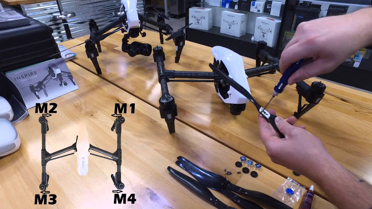 DJI Inspire 1 T-Motor Prop Adapters - YouTube