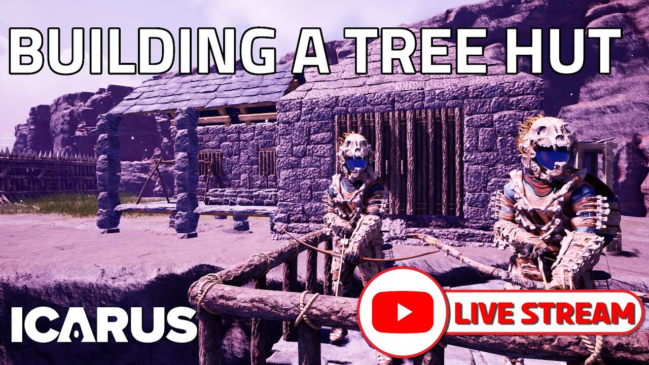 Playing the Tree Hut Construction Mission - Multiplayer - Icarus - YouTube