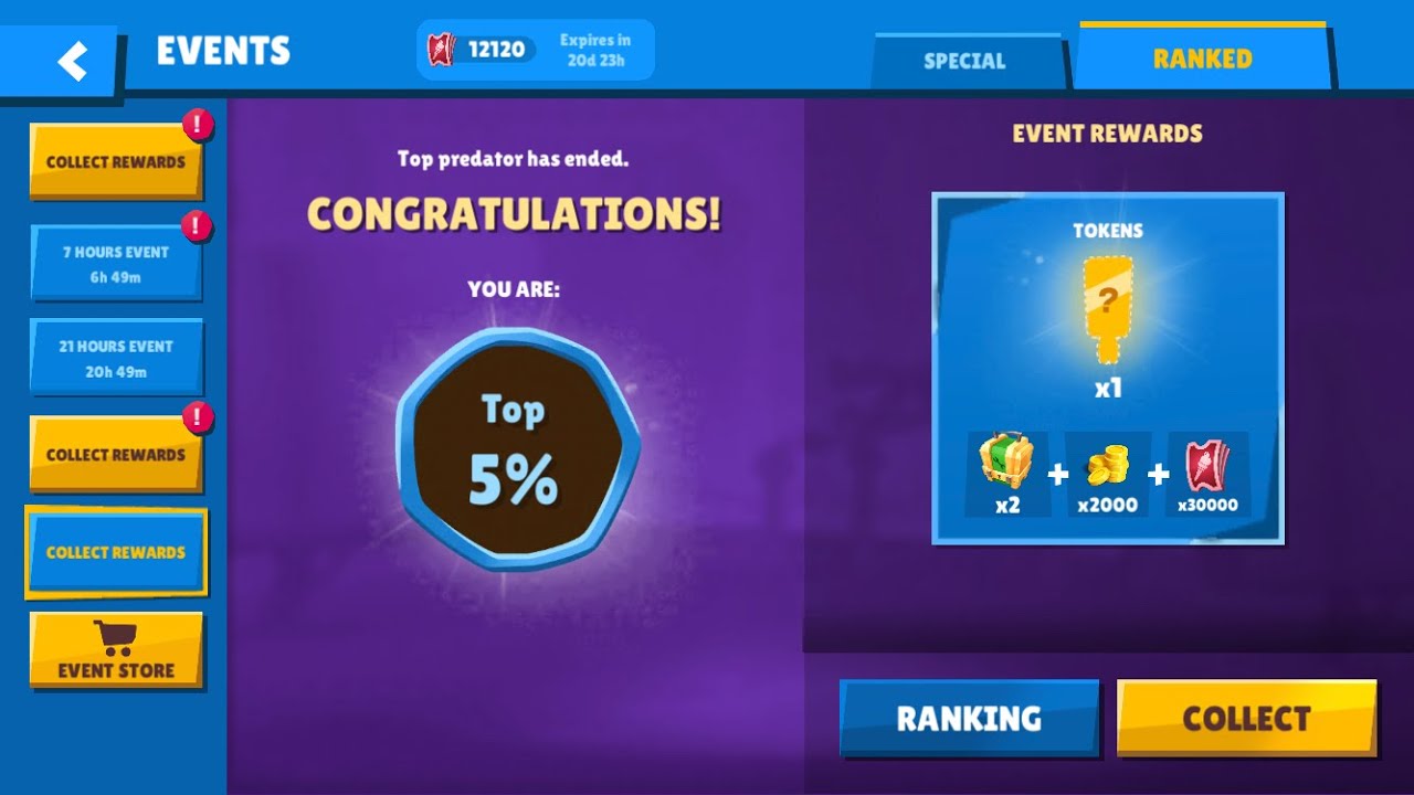 Collect top 5% reward ( New Character ) - YouTube
