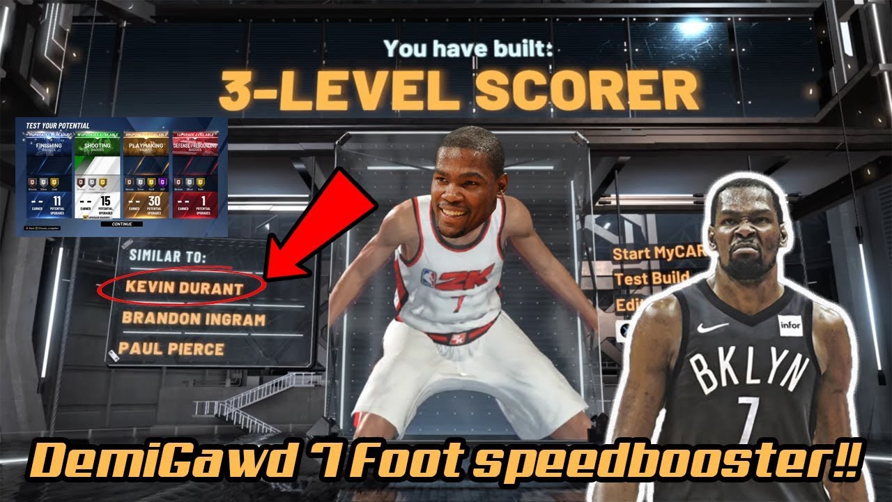 NBA 2K20 | How to UNLOCK the Best KEVIN DURANT BUILD!!! 😱 OP 7-FOOT (3 ...
