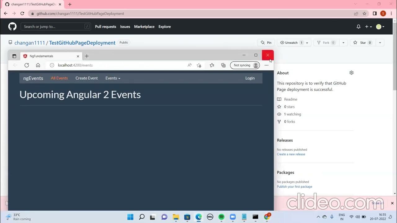 Deploy Angular/Node Js app using GitHub Pages. - YouTube