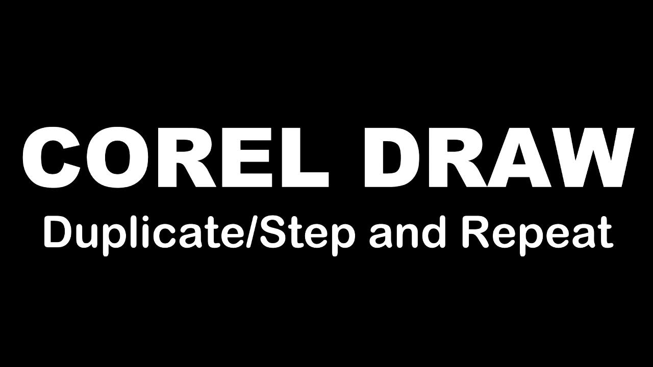 CorelDraw: Duplicate/Step and Repeat - by Sir Eudz - YouTube