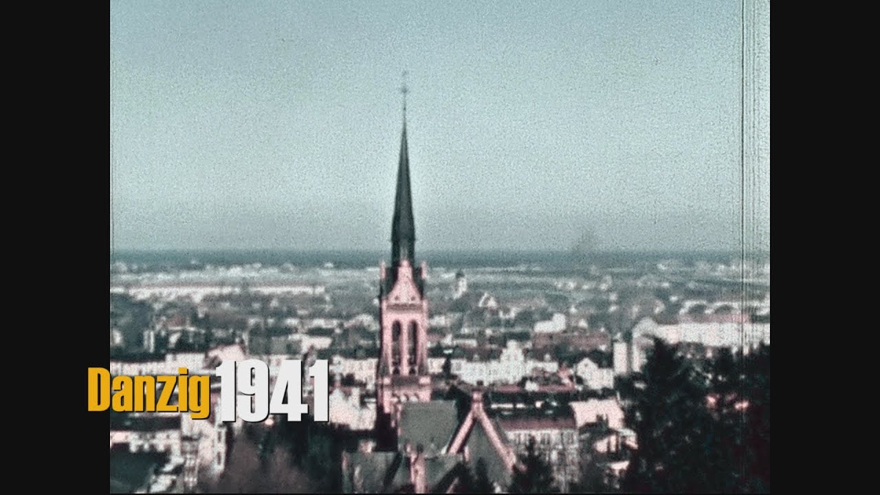 1941 Winter in Danzig, color - zima w Gdańsku kolorze - YouTube