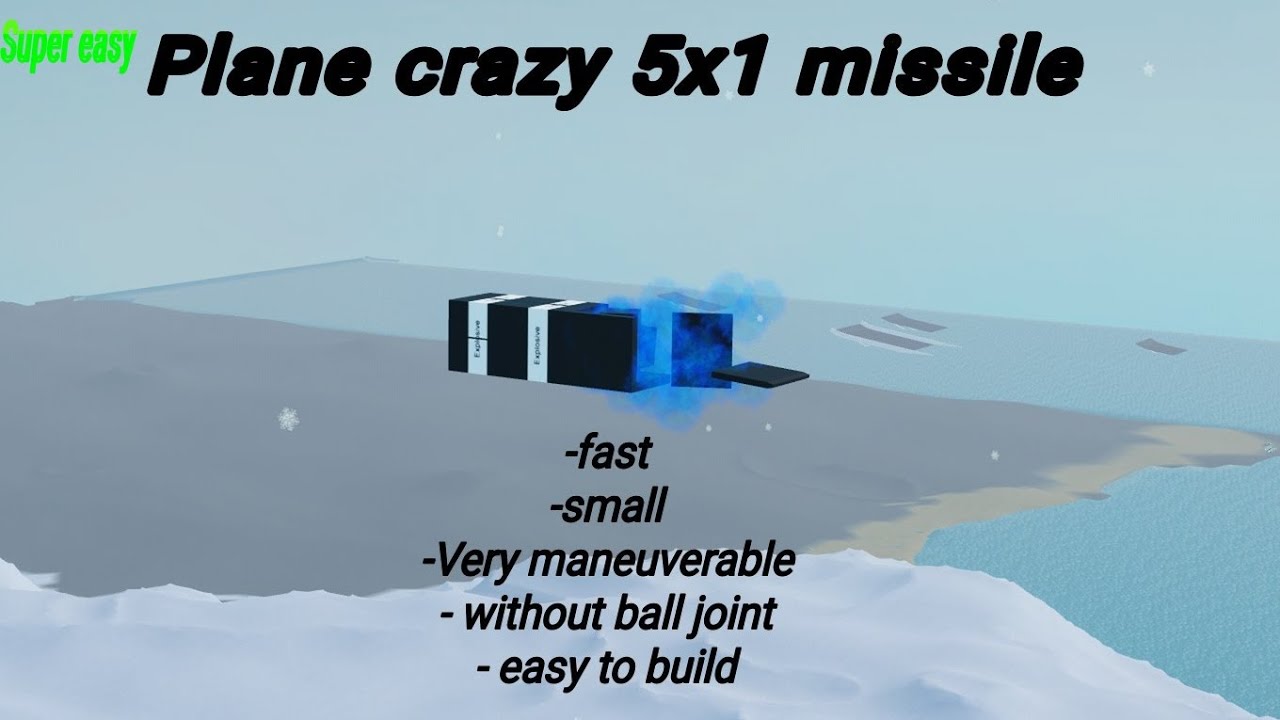 Plane crazy 5x1 small missile tutorial - YouTube
