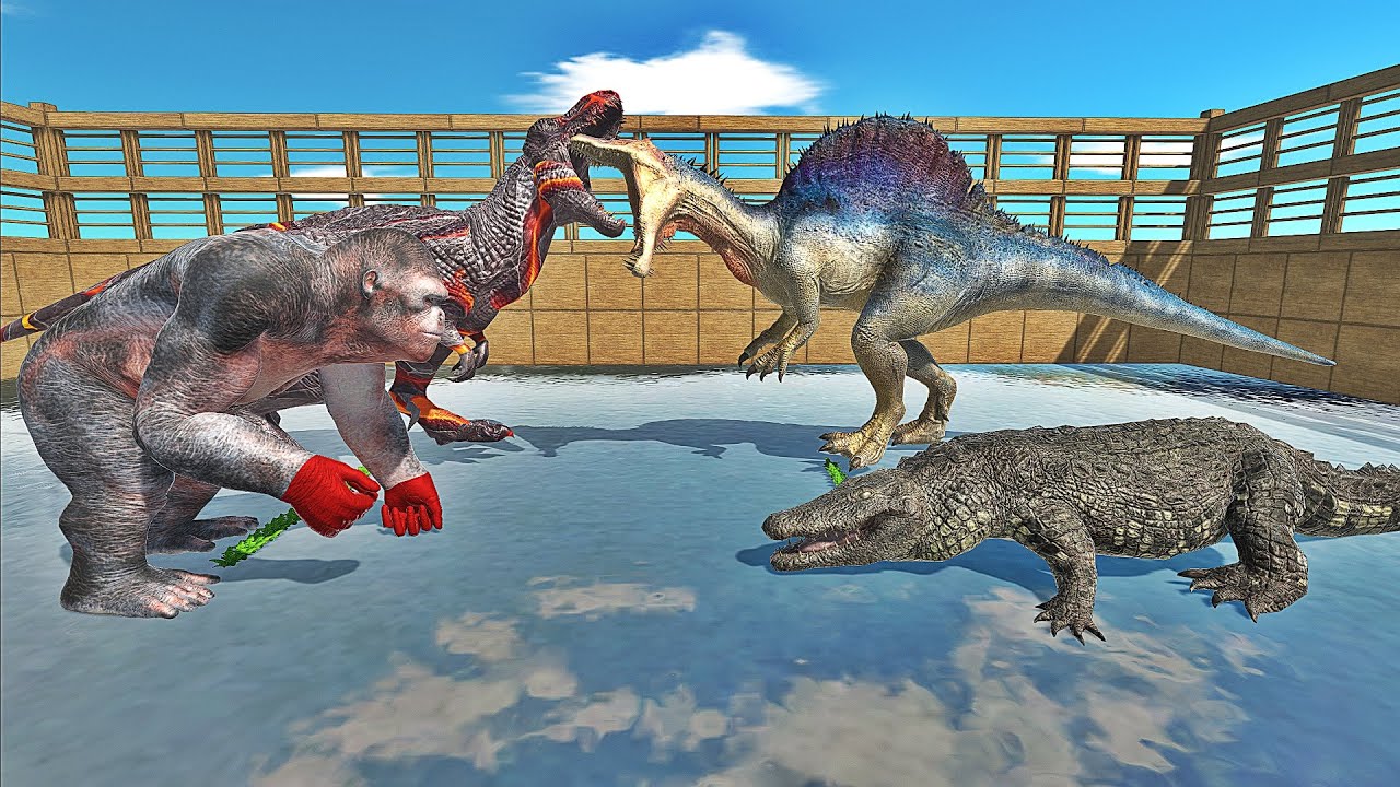 LAVA T-REX DUO BOXER GORO VS ALL DUO UNITS | Animal Revolt Battle ...