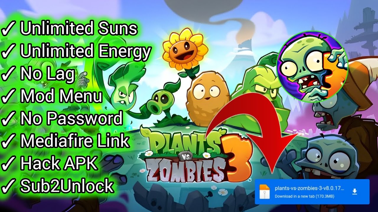Plants VS Zombies Chapter 3 Mod Menu Apk Unlimited Suns And Currency 😱 ...