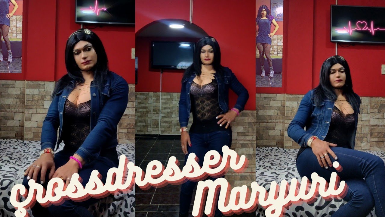 CROSSDRESSER MARYURI. IN A BLUE JEANS OUTFIT 😊 #crossdresser - YouTube
