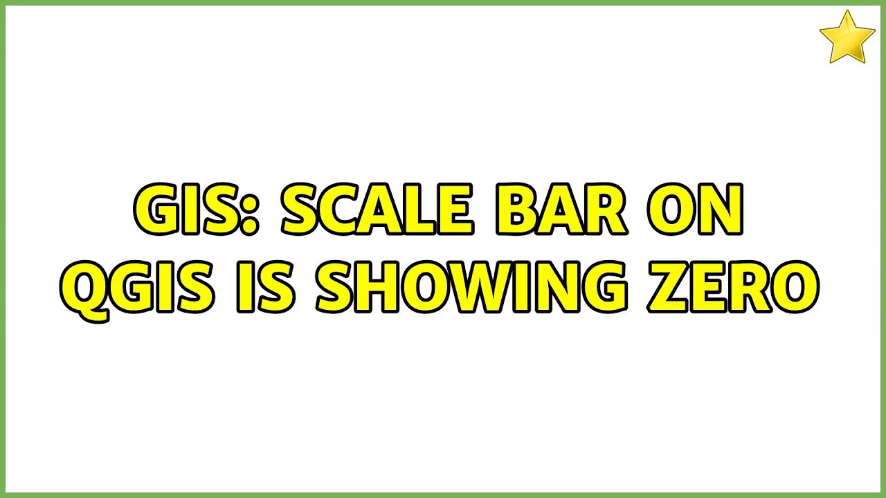 GIS: Scale bar on QGIS is showing zero - YouTube