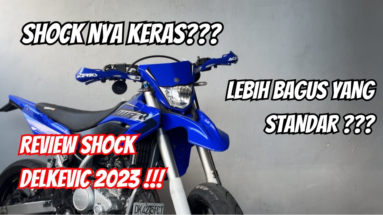 REVIEW SHOCK UPSIDE DOWN DELKEVIC DI WR155 SUPERMOTO - YouTube