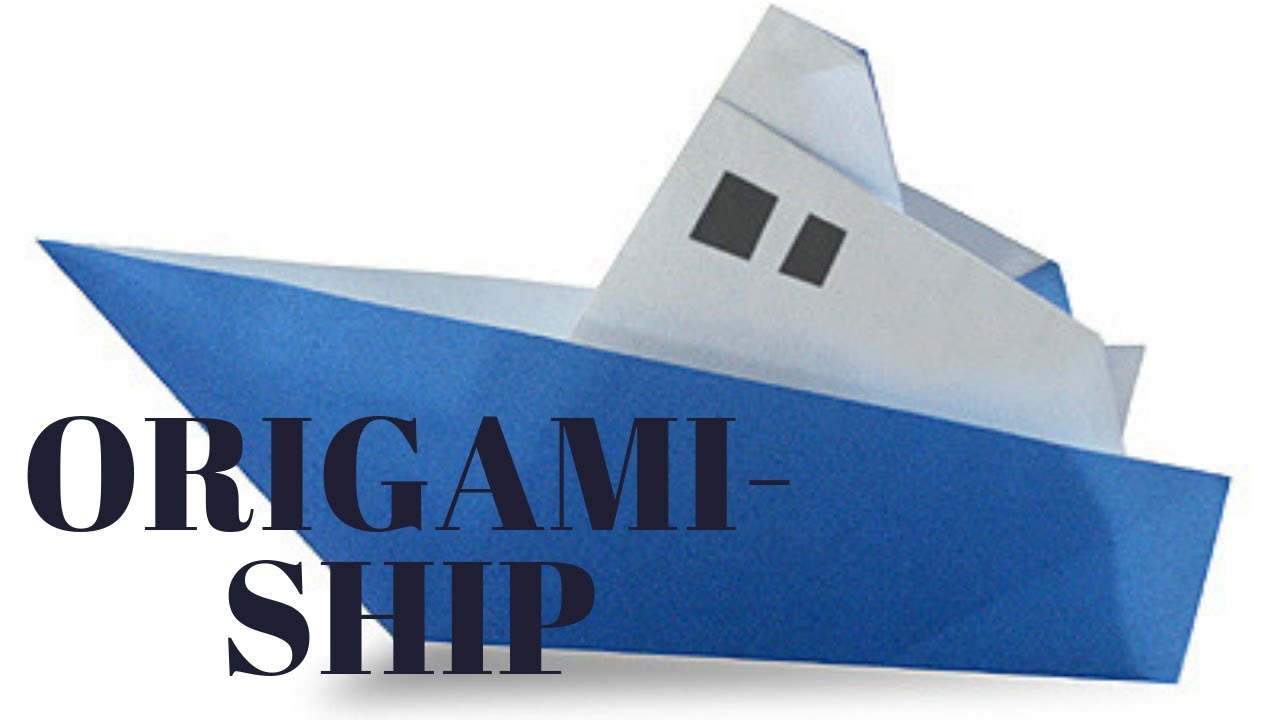 easy paper ship tutorial - YouTube