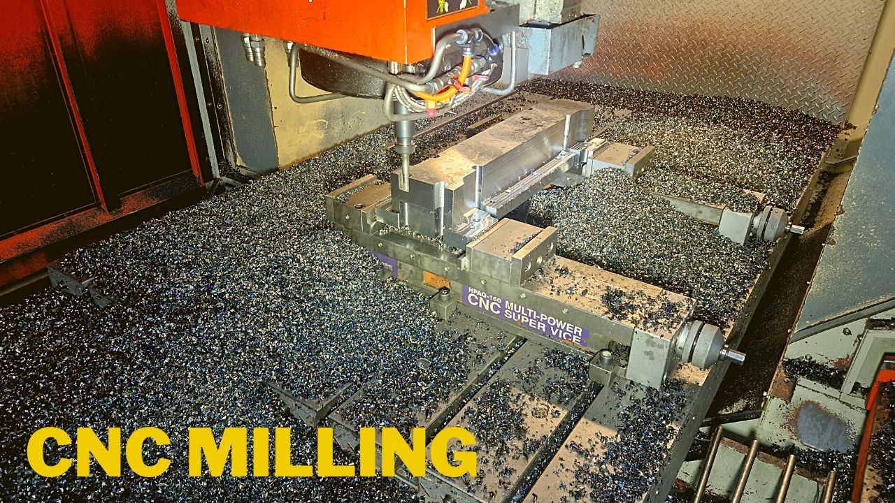 CNC milling of the steel block (ASMR#3) - YouTube