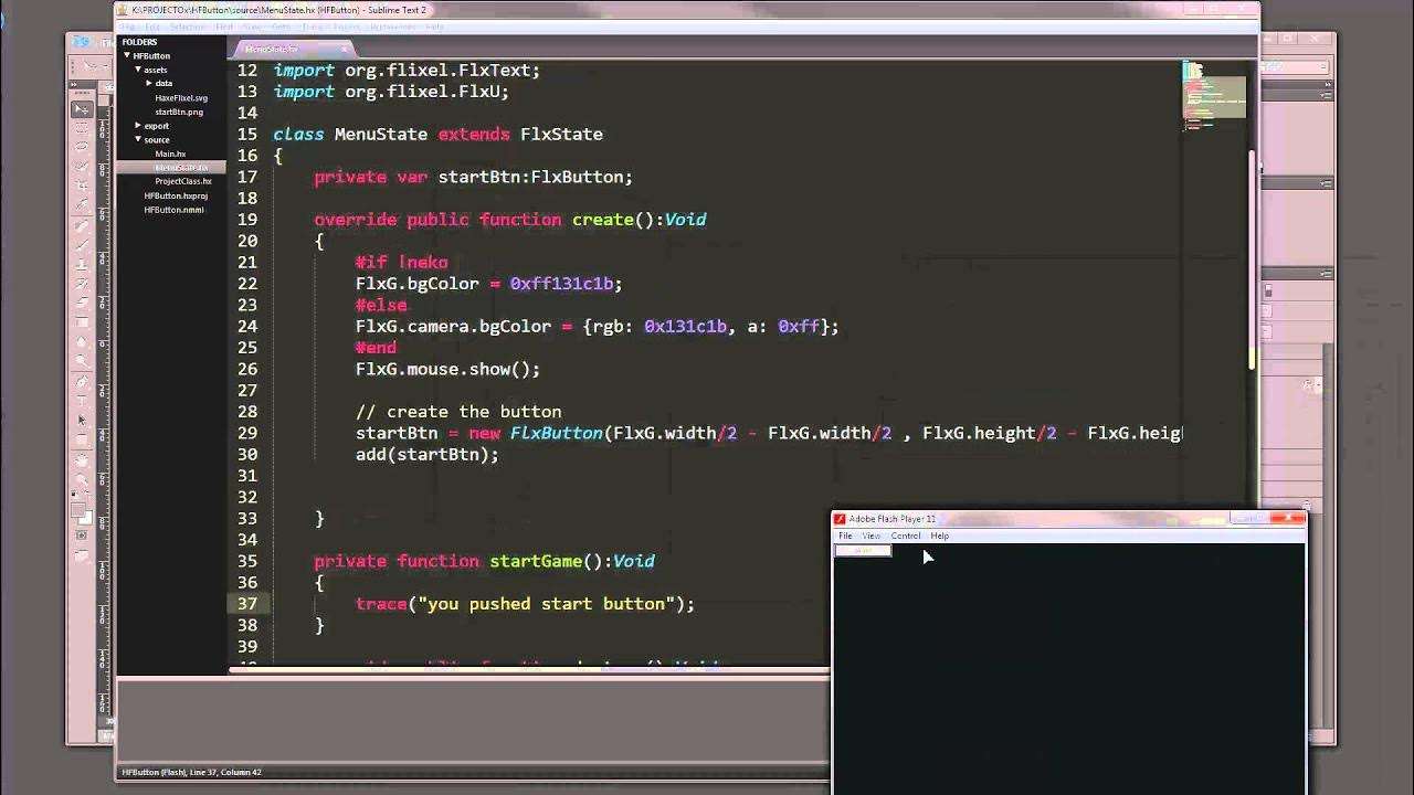 HaxeFlixel Custom Button Tutorial - YouTube