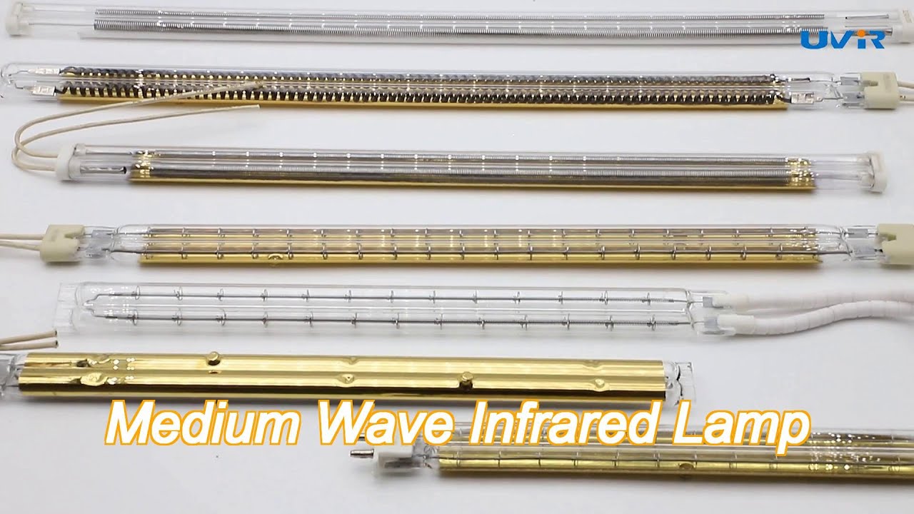 2550W Gold Twin Tube Medium Wave Infrared Lamp 400V - YouTube