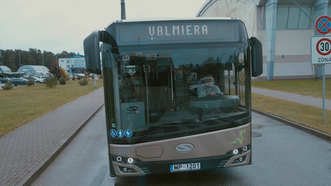 Valmierai deviņi jauni hibrīdautobusi - YouTube