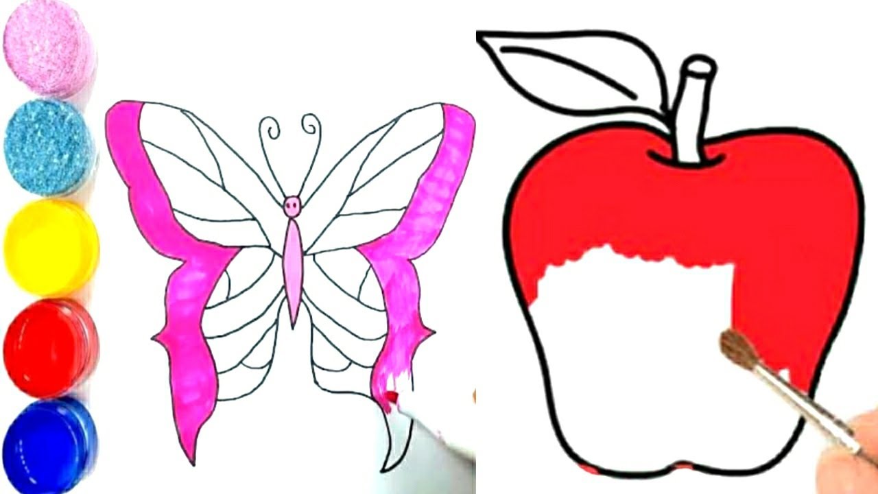A for Apple, Drawing,Coloring,Painting, Abc Dotted Tracing,English ...