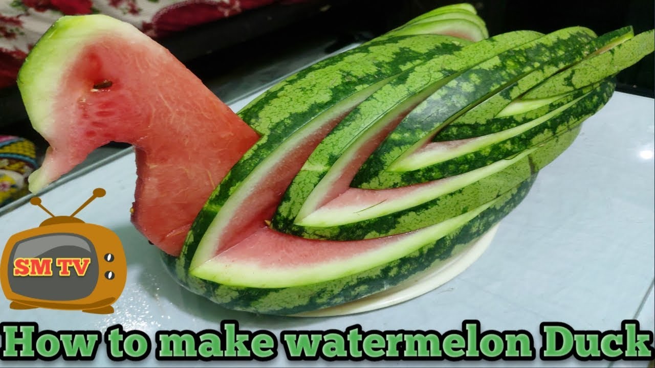 How to Make Watermelon Duck | Amazing Watermelon Swan | Bird Carved ...